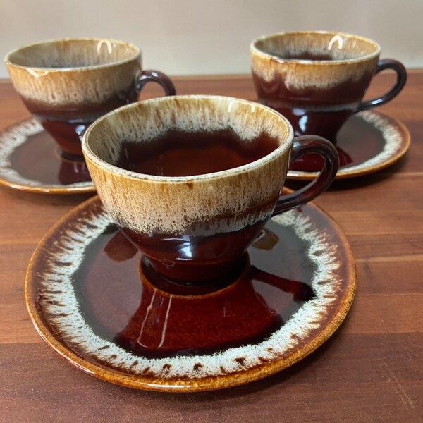 Brown Drip Pottery - Etsy