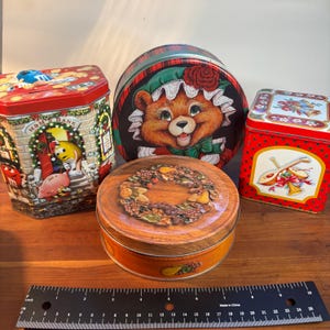 Various Collectible Christmas Tins - Etsy