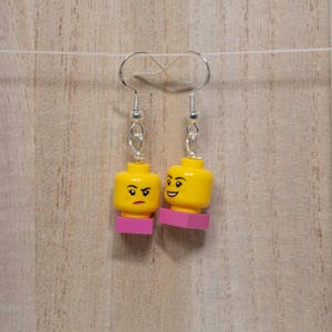 Handmade LEGO Minifigure (girl Heads) Earrings, Silver Plated ...