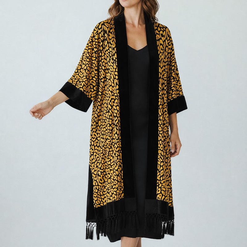 Burnout Jacket Kimono - Etsy