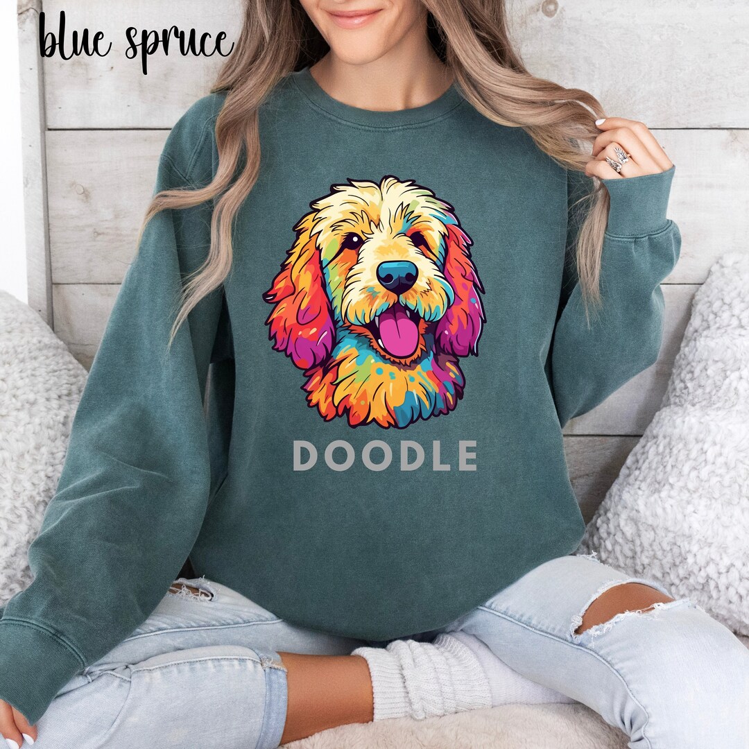 Comfort Colors Oversized Golden Doodle Sweatshirt, Golden Doodle Gifts ...