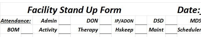 Facility Morning Stand-up Meeting Form - Etsy
