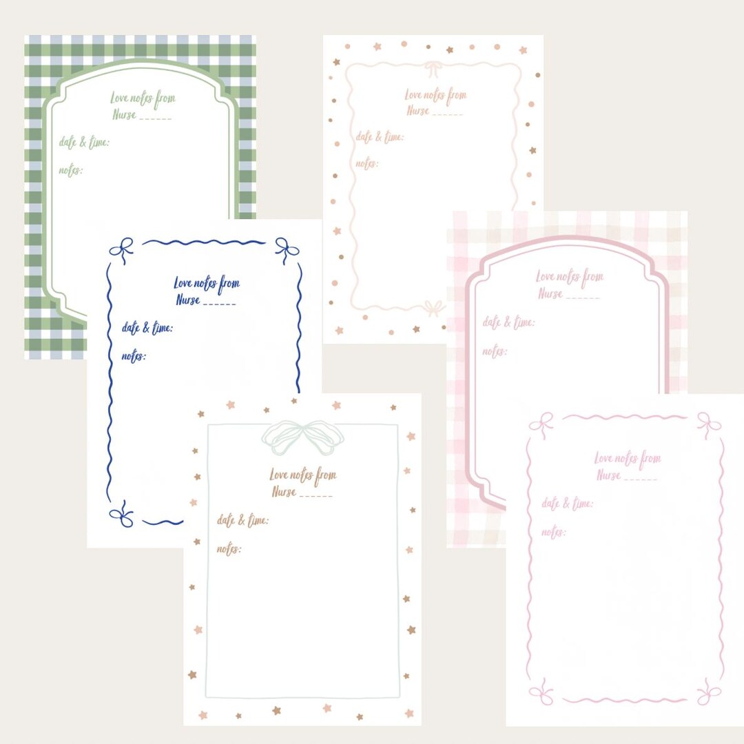 NICU Nurse Notes / NICU Printable / NICU Baby Printable / Notepad ...