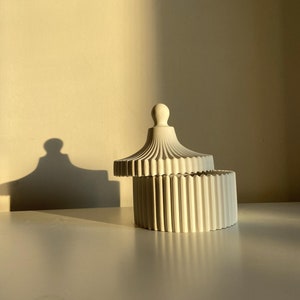2pc Concrete Jewelry Box Aesthetic Pieces, Desk Decor Aesthetic, Wave ...
