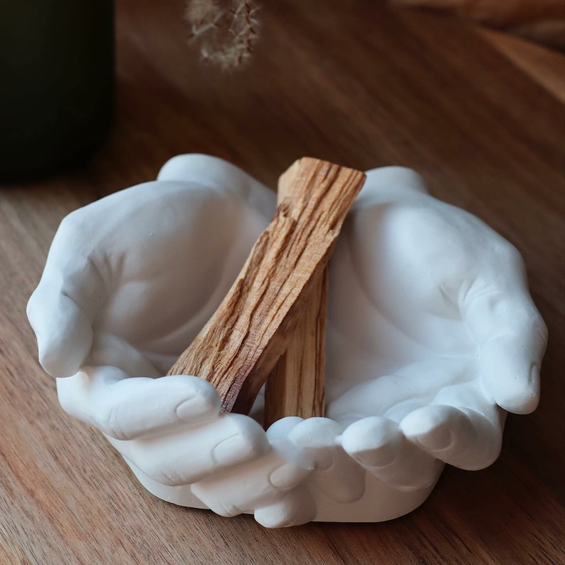 Hand Shaped TRAY Concrete Bowl Hands , Concrete Hand, Bedside Table ...