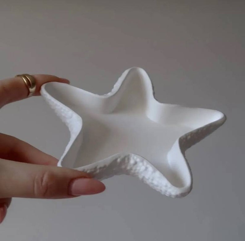Modern Decorative Concrete Starfish Tray Unique Starfish Shaped Jewelry ...
