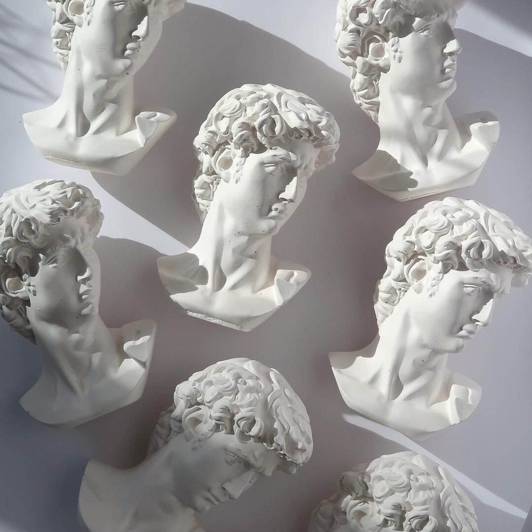 David Head Greek Goddess Büst, Antique David Head Statue, Roman Style ...