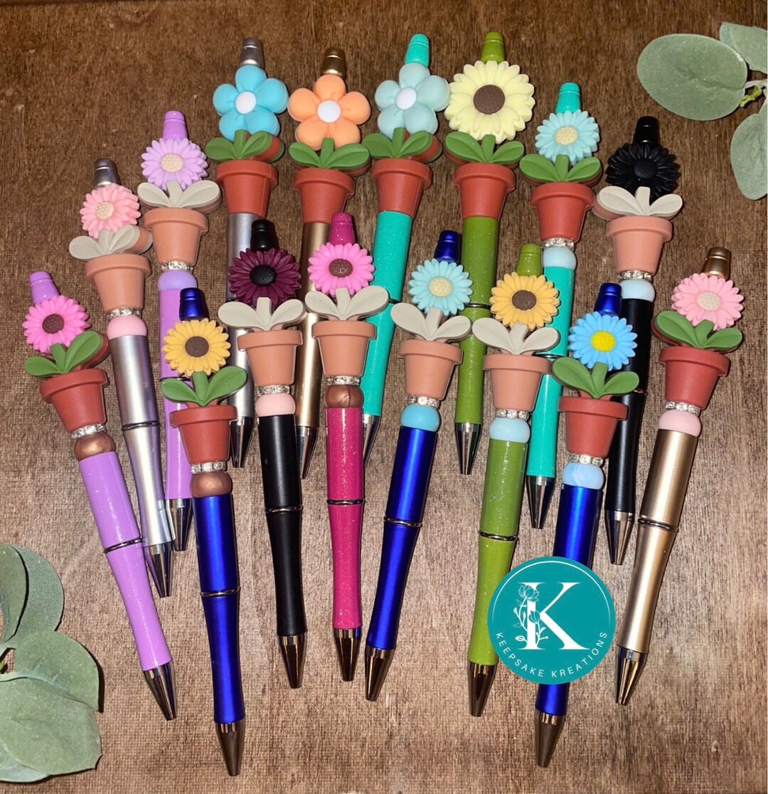 Flower Pot | Bloom Beaded Pens | Gifts for Her | Custom Pen | Nurses ...