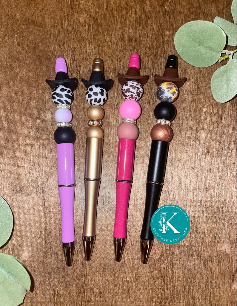 Cowboy Hat Beaded Pens Gifts for Her Custom Wristlet Gift for Teacher ...