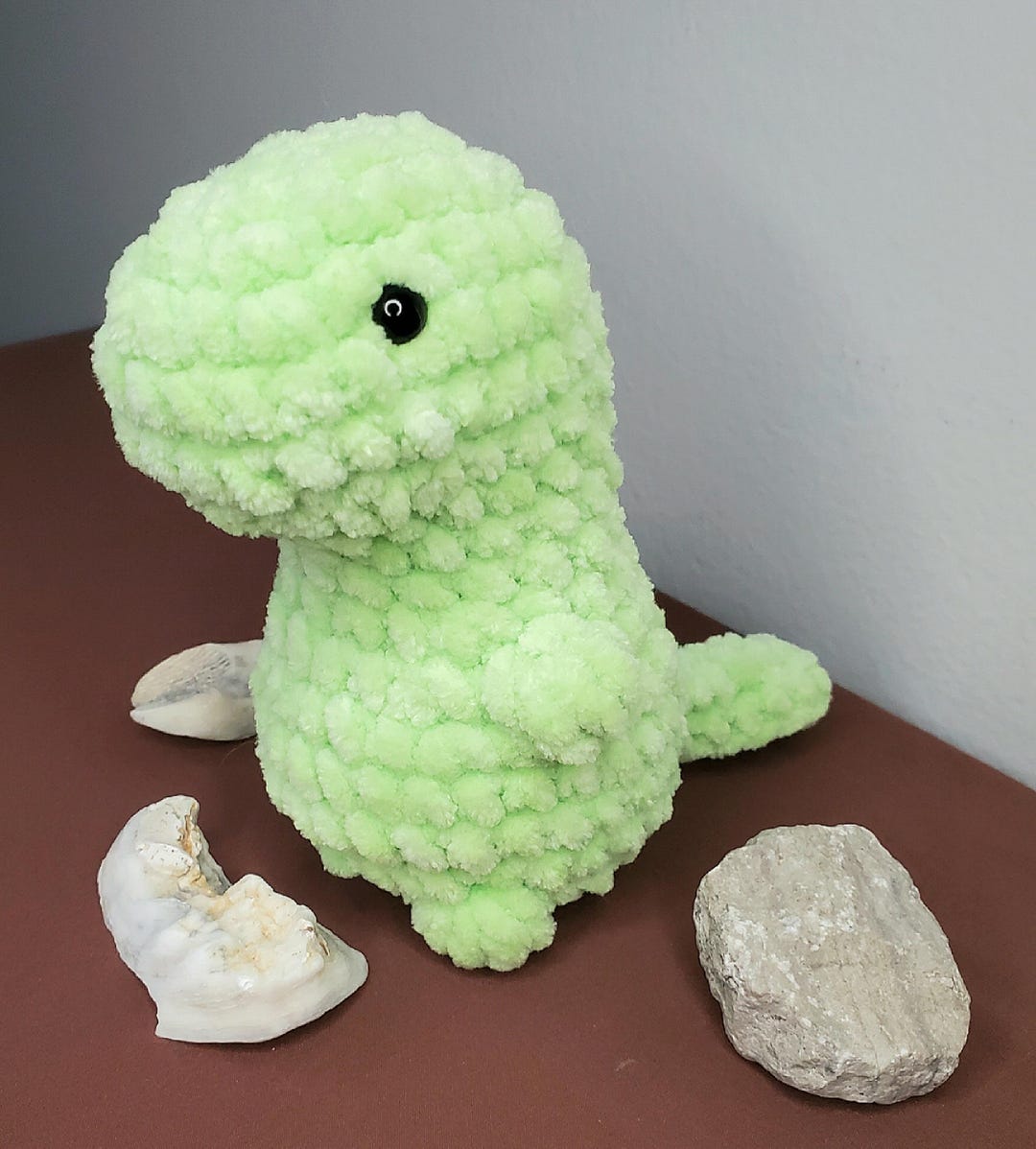 Crochet T. Rex Plush Neon Green Dinosaur Dinosaur Plushie Dinosaur ...