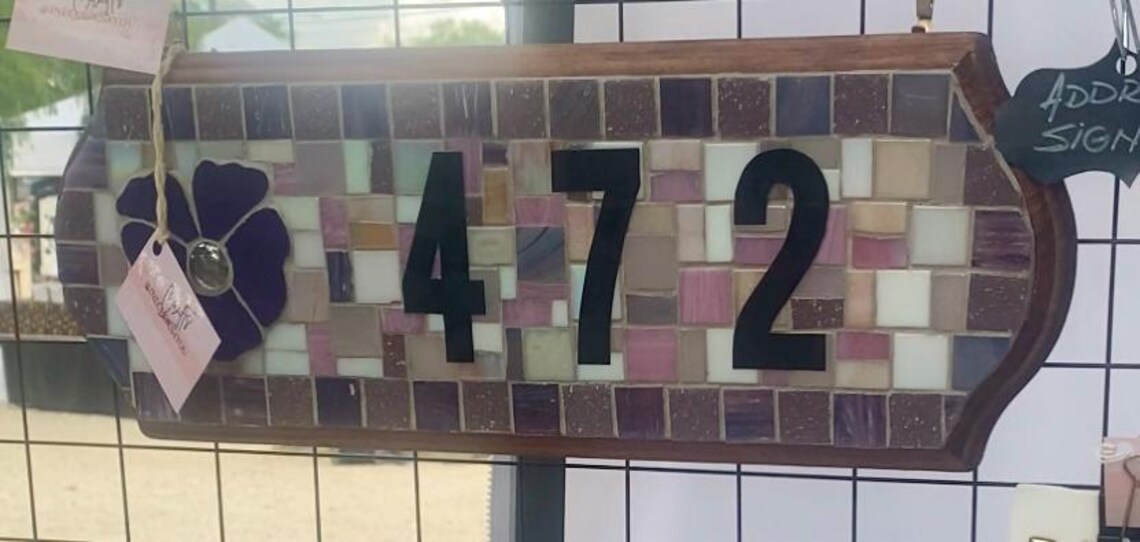 Customized House Number Sign. Mosaic Art Piece Perfect for Customize ...
