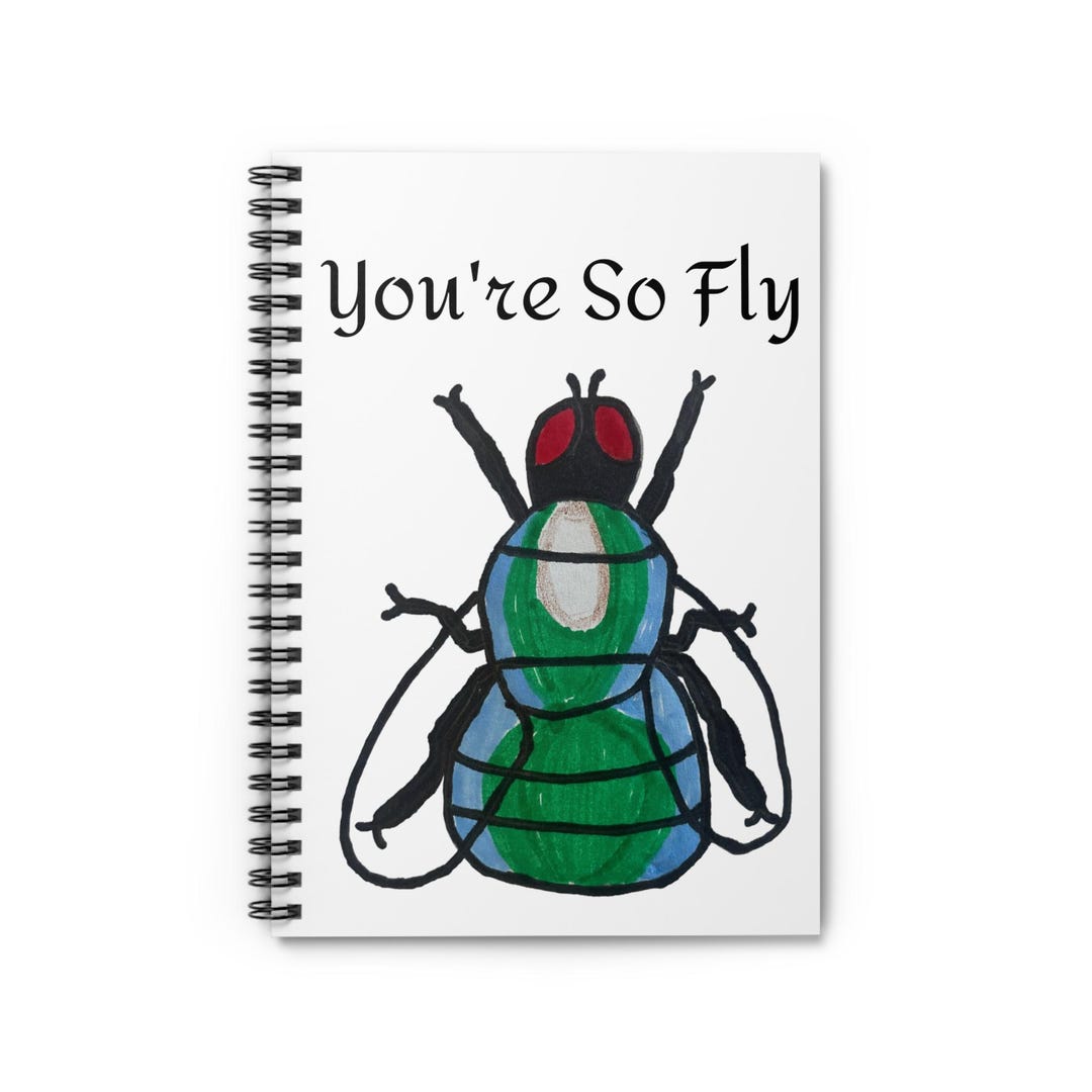 You're so Fly Spiral Notebook, Cute Insect Journal, Fun School Supplies ...