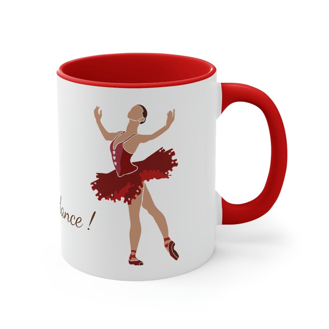 Personalized Ballet Dance Accent Coffee Mug, "you Make My Heart Dance ...