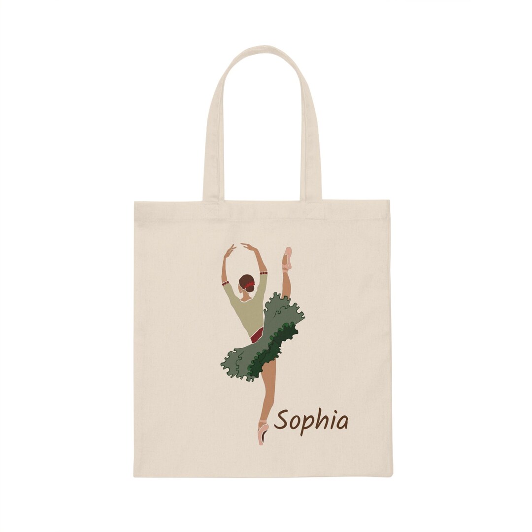 Personalized Ballet Bag, Ballerina Canvas Tote Bag, Ballet Bag, Pointe ...