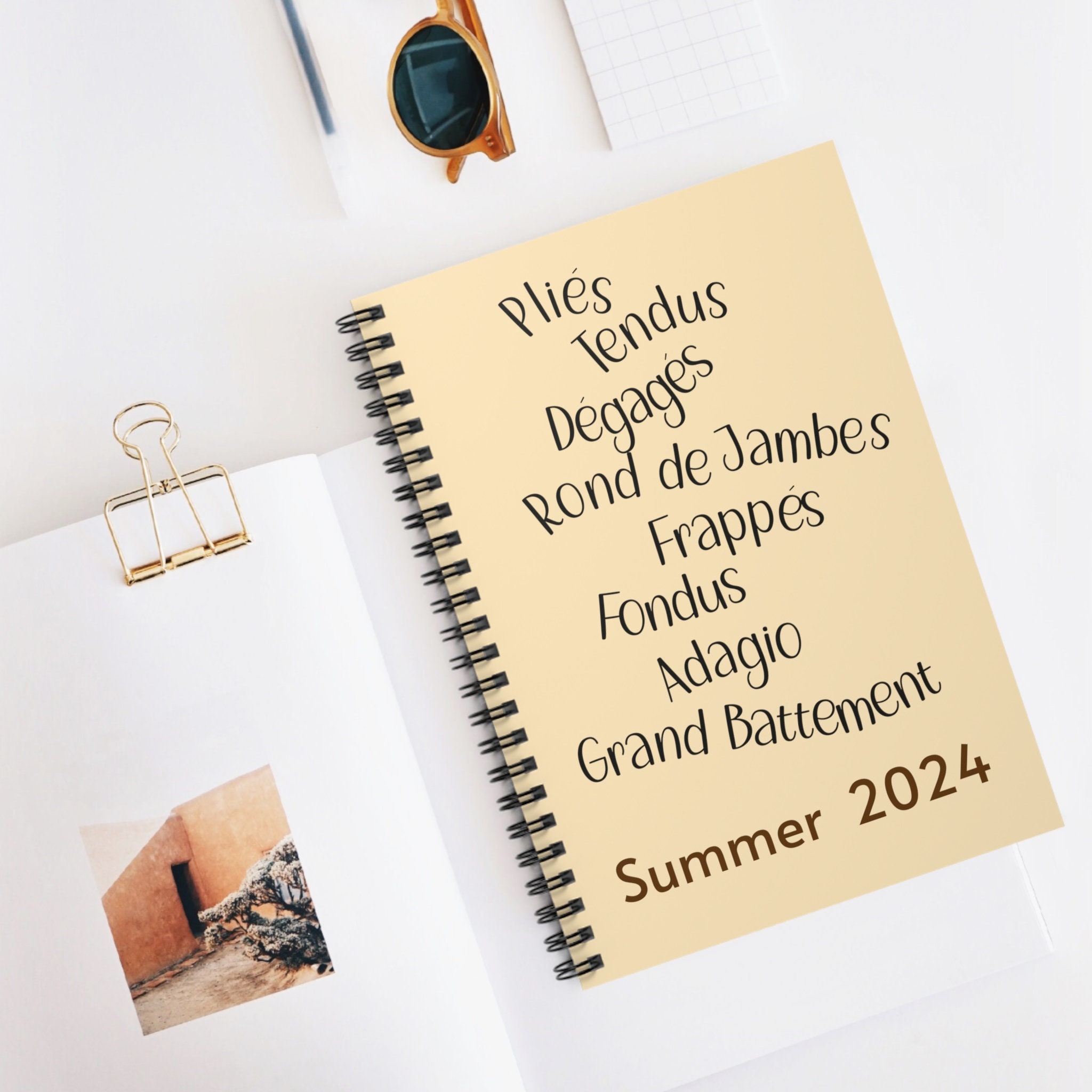 Ballet Barre Sequence Dancer's Notebook, Personalized Summer Intensive ...