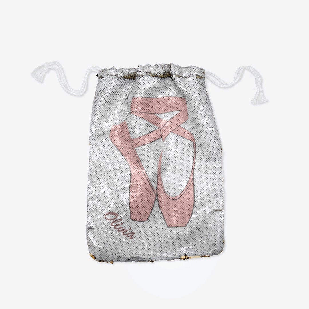 Personalized Pointe Shoe Bag, Ballerina String Bag, Ballet Gift for ...