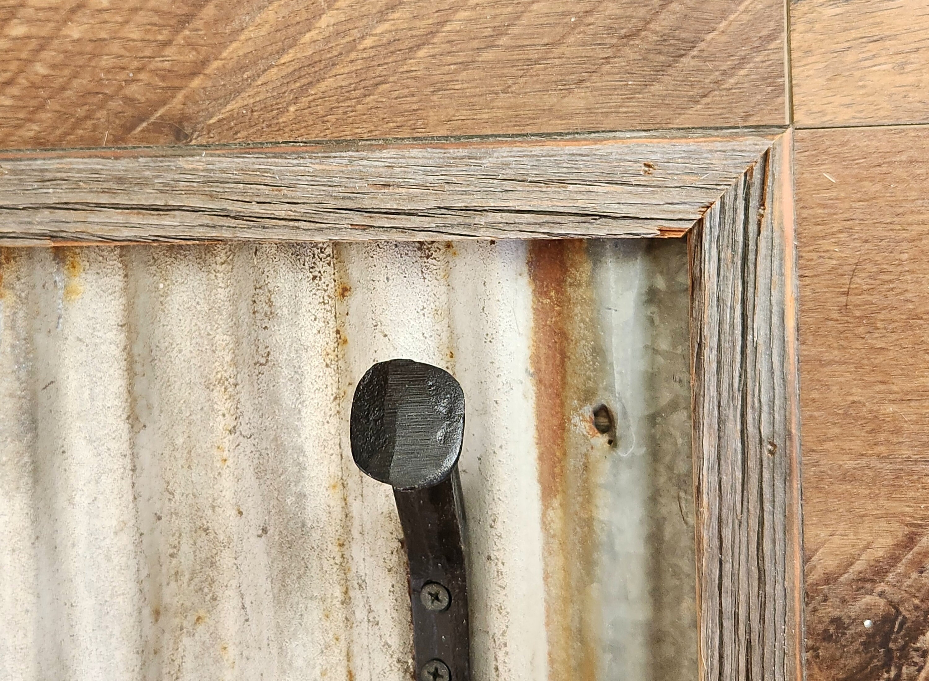 Rustic Tin and Railroad Spike Coat Hook Board 4 Hooks - Etsy