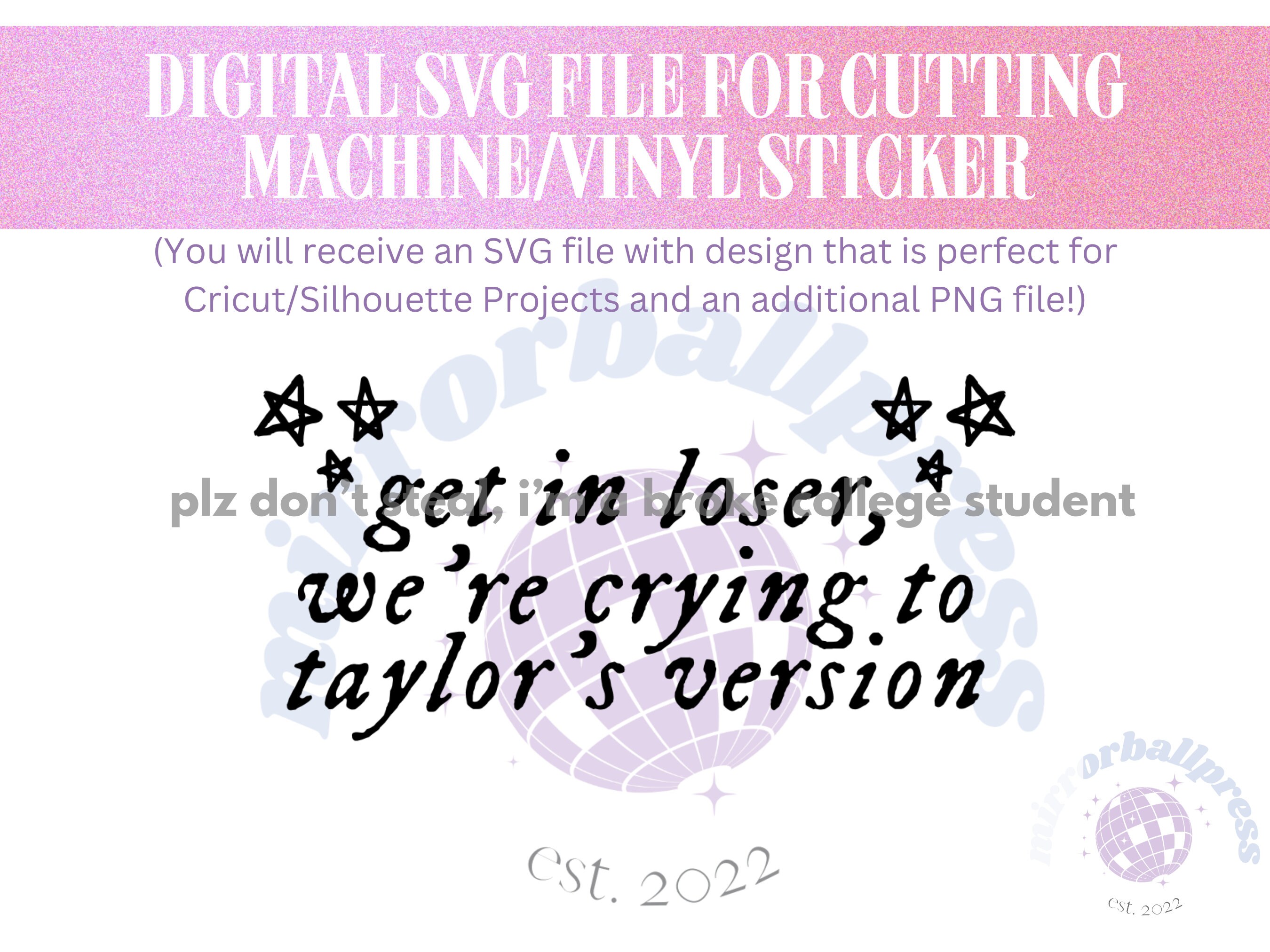 Taylor Swift Inspired Digital SVG File perfect for Cricut/silhouette ...