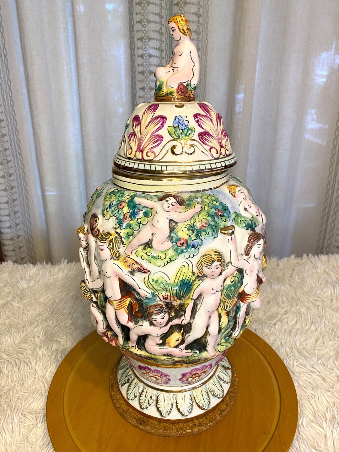 RARE XL Vintage Capodimonte Porcelain Urn - Etsy