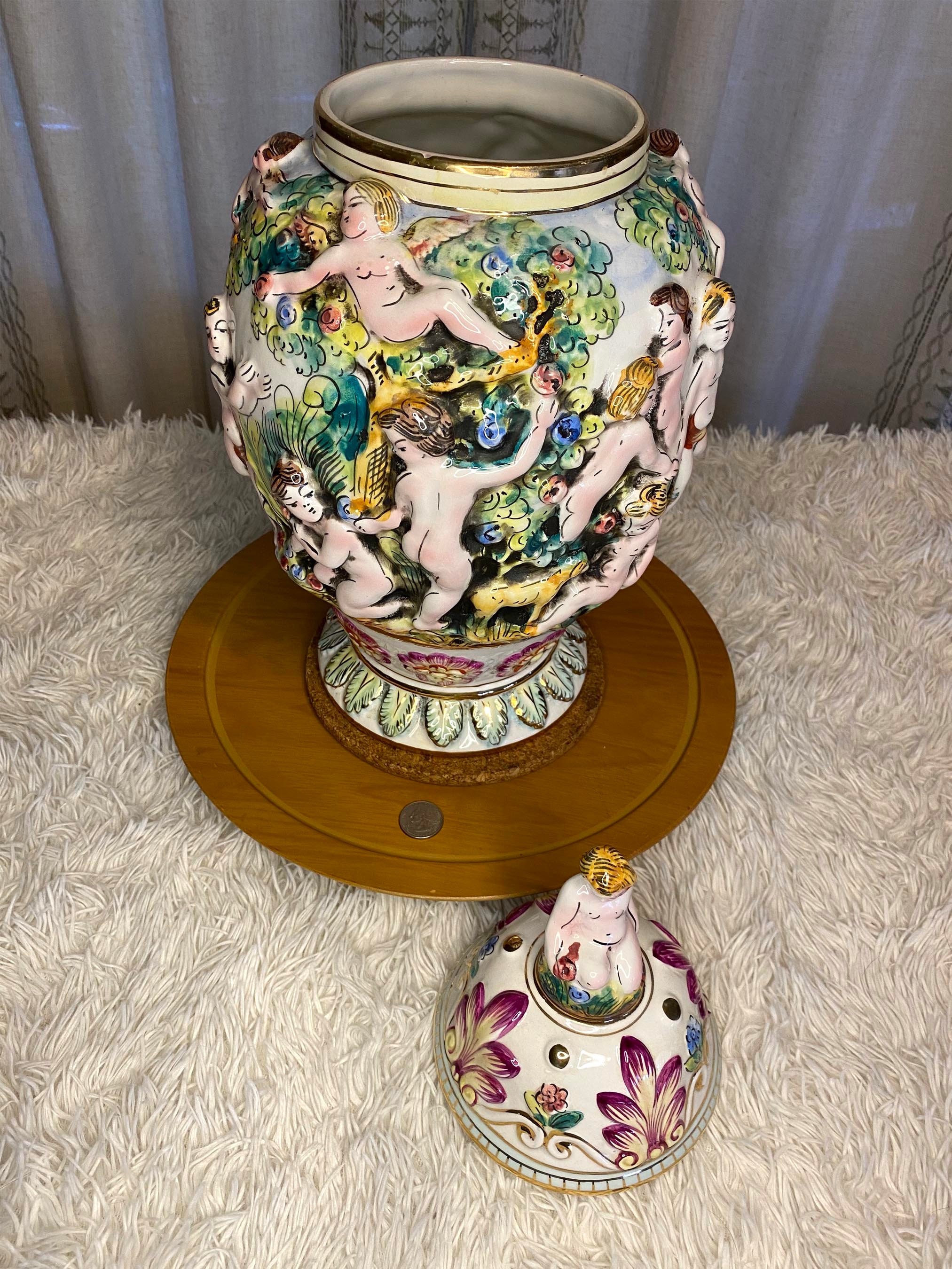 RARE XL Vintage Capodimonte Porcelain Urn - Etsy