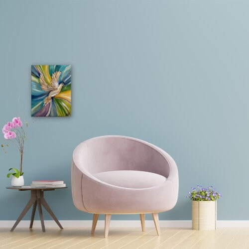 Original Bird Painting on Canvas | Acrylic Dove Painting for Wall Art ...