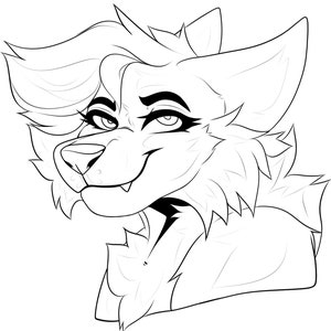 Furry Icon Fursona Emotes Furry Sticker Lines - Etsy