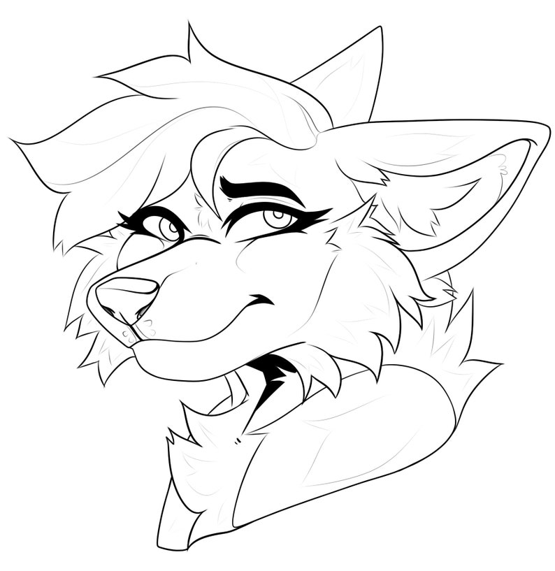 Furry Icon Fursona Emotes Furry Sticker Lines - Etsy