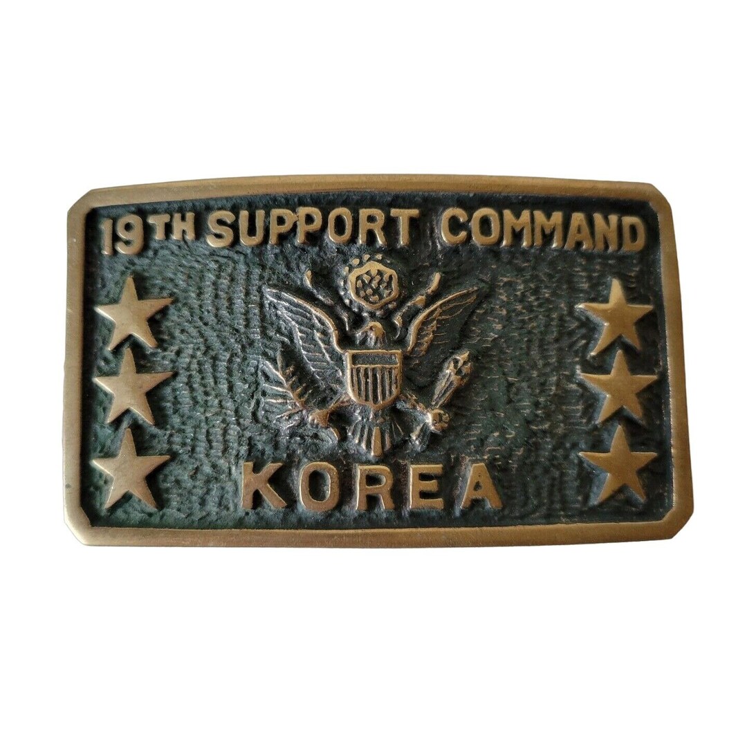 19th Support Command KOREA Korean War Veteran Soldier Military Brass ...