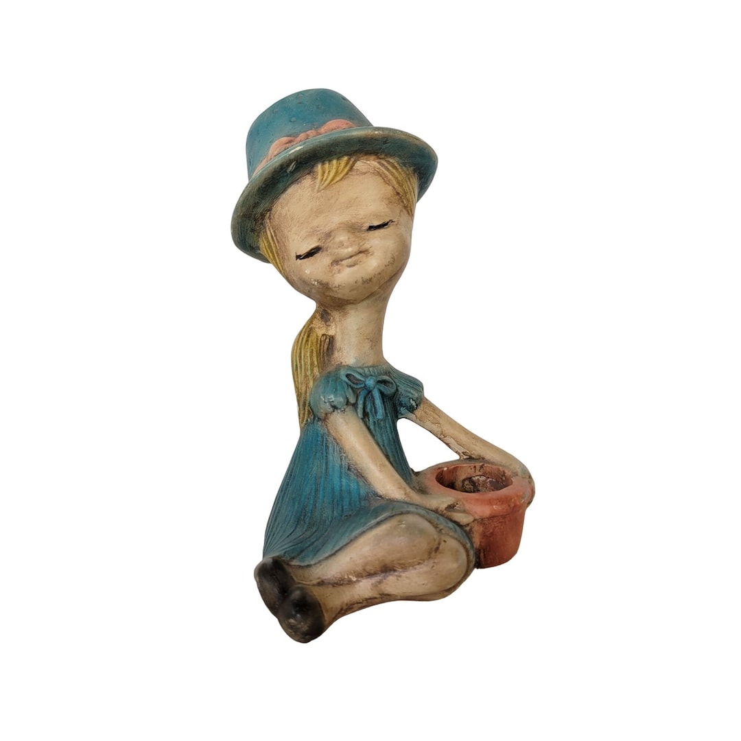 UCTCI Poppet Trixie Girl With Flower Pot 1960's Ceramic Figurine - Etsy