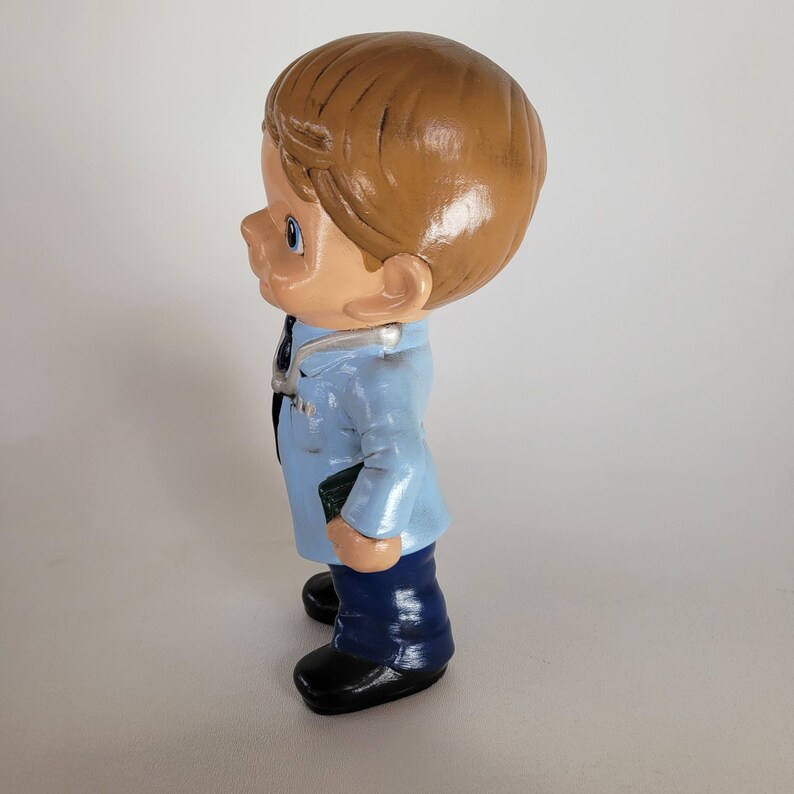 Vintage 70s Smiley Ceramic Doctor Figure Figurine Atlantic Mold 10.5 ...