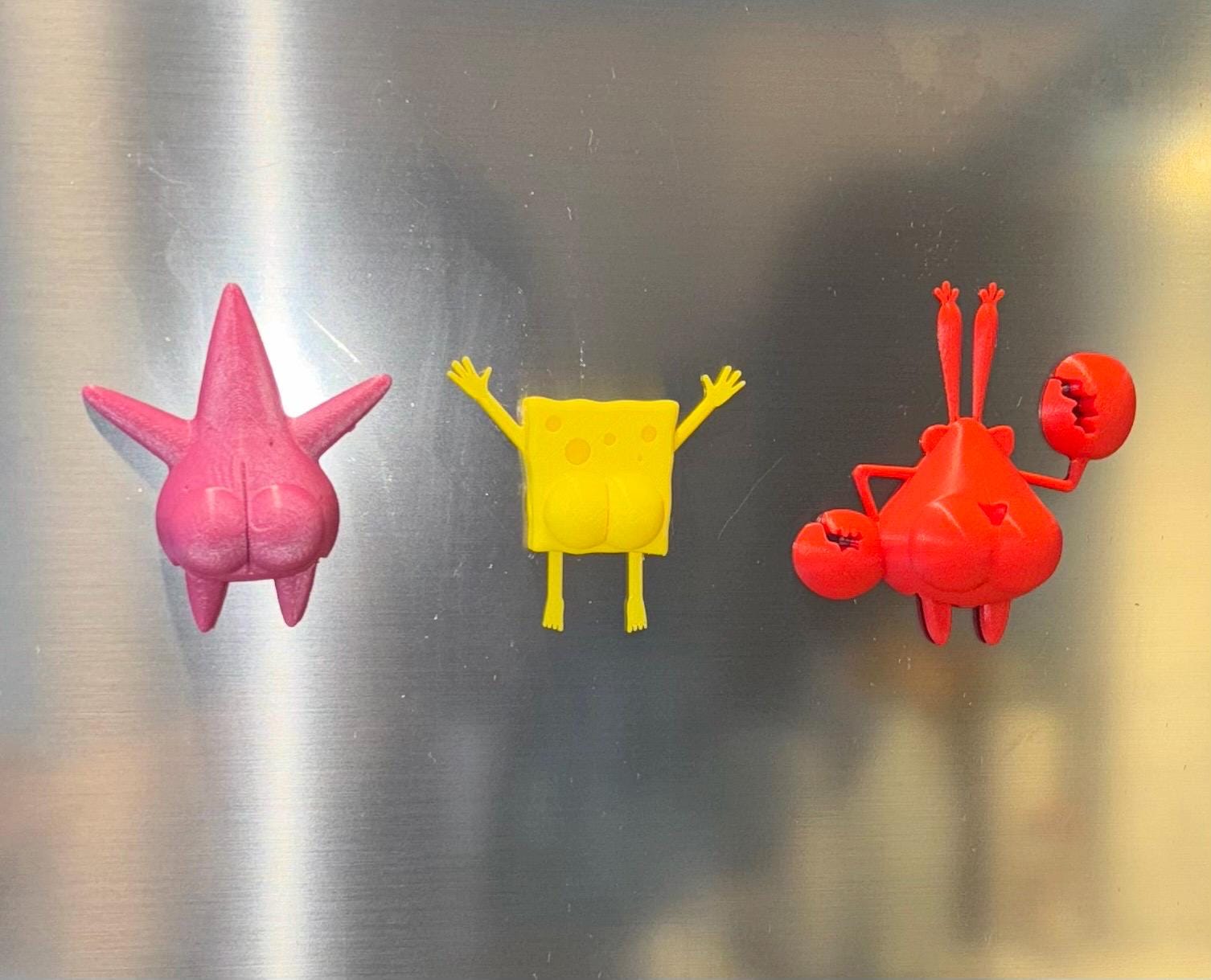 Spongebob, Patrick, and Mr. Krabs Magnets - Etsy