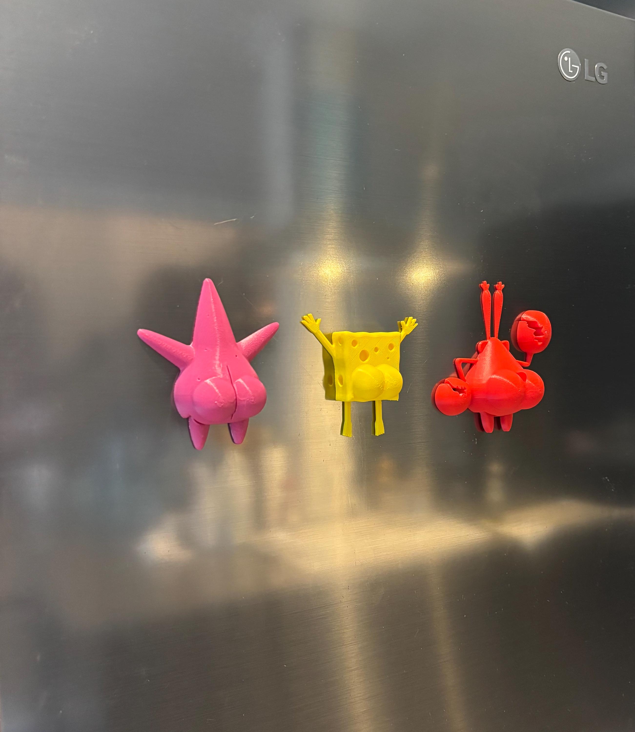 Spongebob, Patrick, and Mr. Krabs Magnets - Etsy