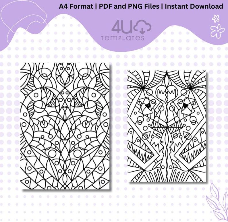 Coloring Pages, Abstract Patterns Coloring Pages, Relaxing Artistic ...