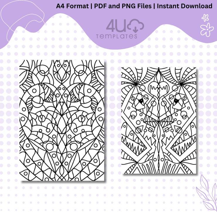 Coloring Pages, Abstract Patterns Coloring Pages, Relaxing Artistic ...