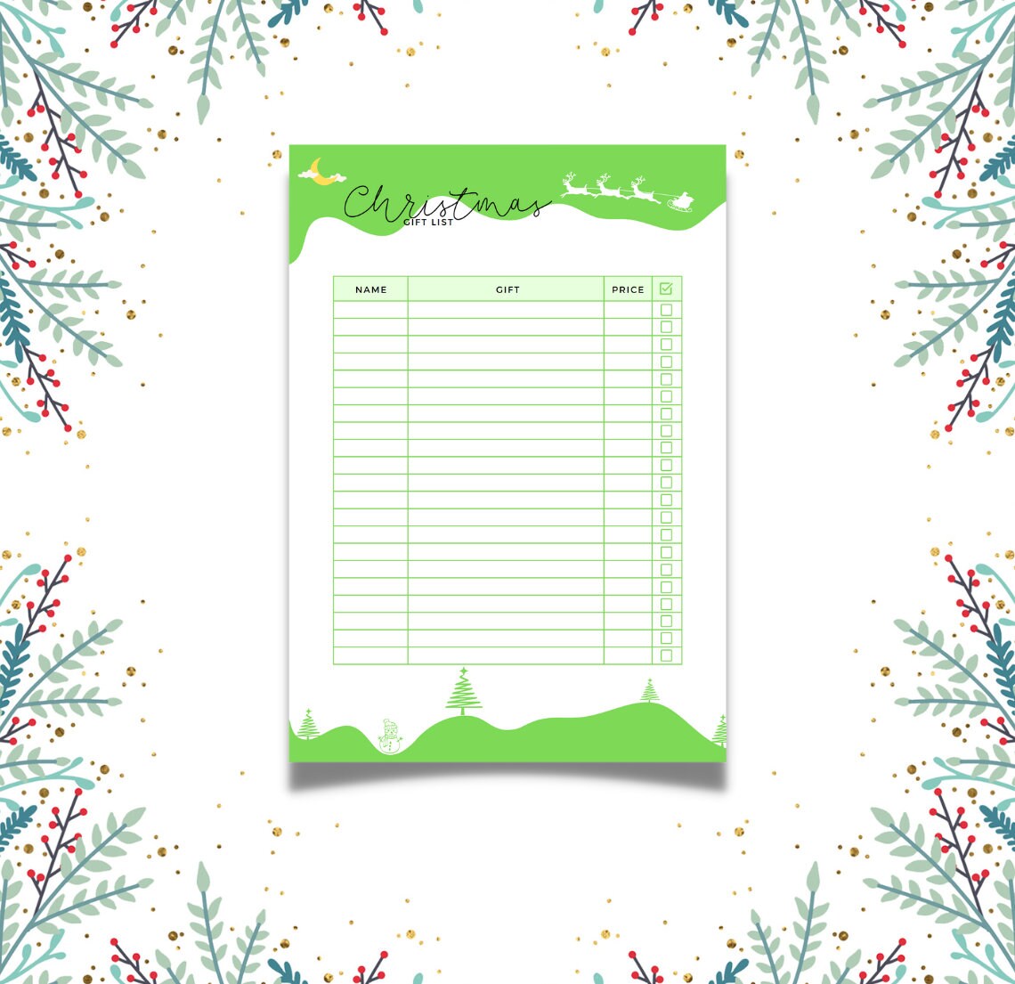 Printable Christmas Gift Planner, Christmas Gift List, Christmas ...