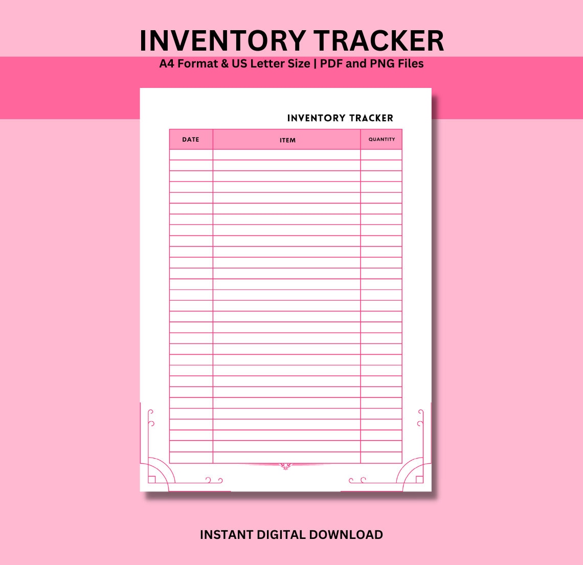 Simple Inventory Tracker Printable Inventory Tracker - Etsy UK
