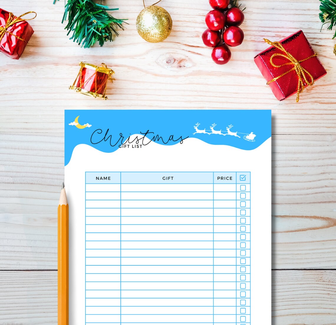 Printable Christmas Gift Planner, Christmas Gift List, Christmas ...