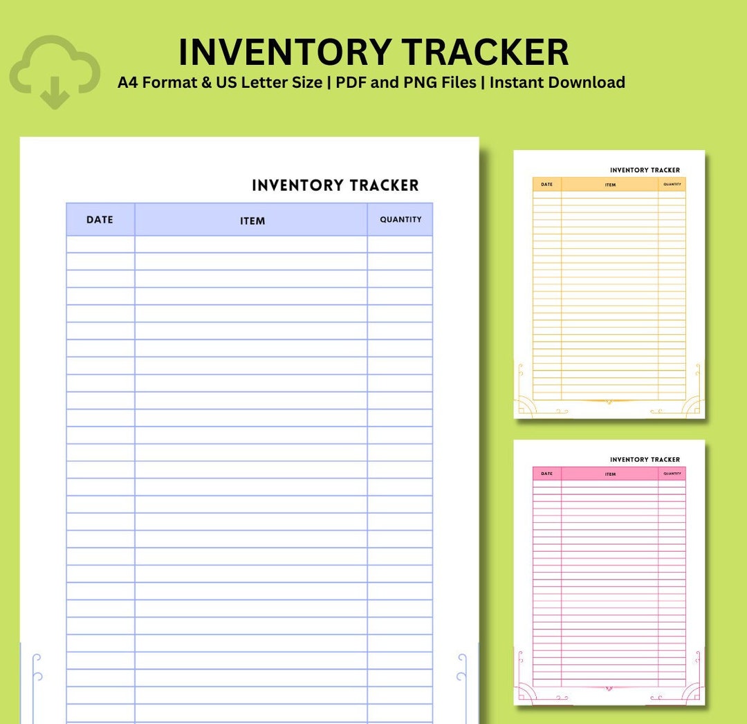 Simple Inventory Tracker, Printable Inventory Tracker, Minimalist ...