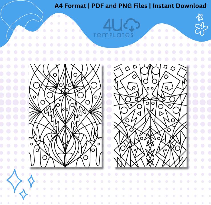 Coloring Pages, Abstract Patterns Coloring Pages, Relaxing Artistic ...
