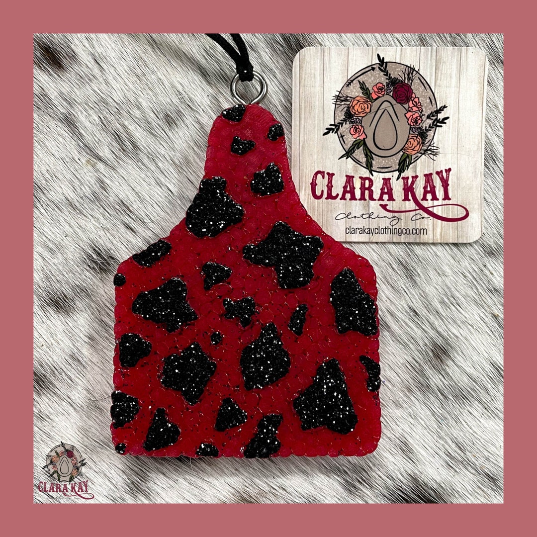 Ear Tag, Cow Print Car Freshie, Car Air Freshener, - Etsy
