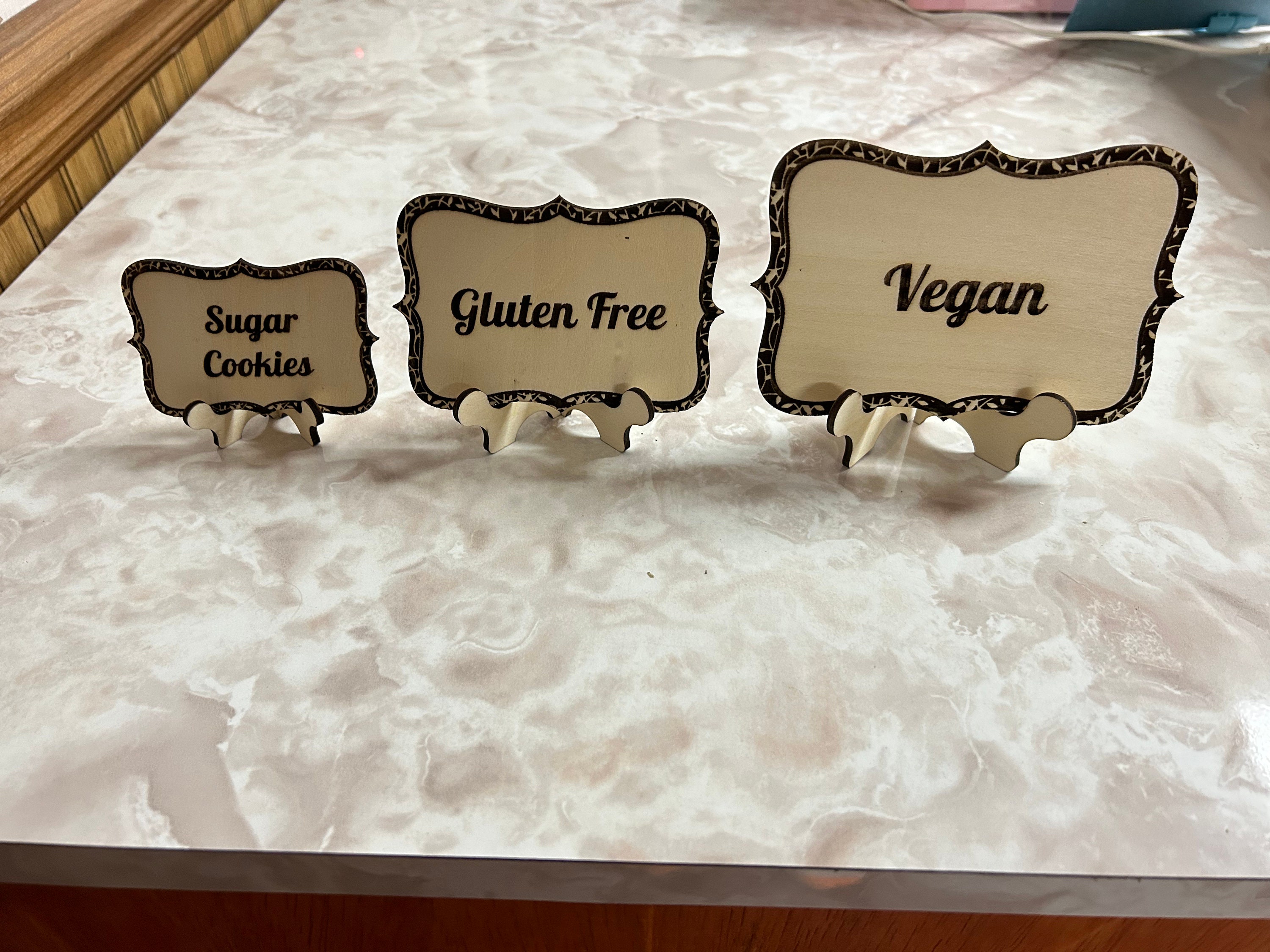 Wooden Buffet Name Sign, Tent Card Food Sign, Cute Wedding Food Sign - Etsy
