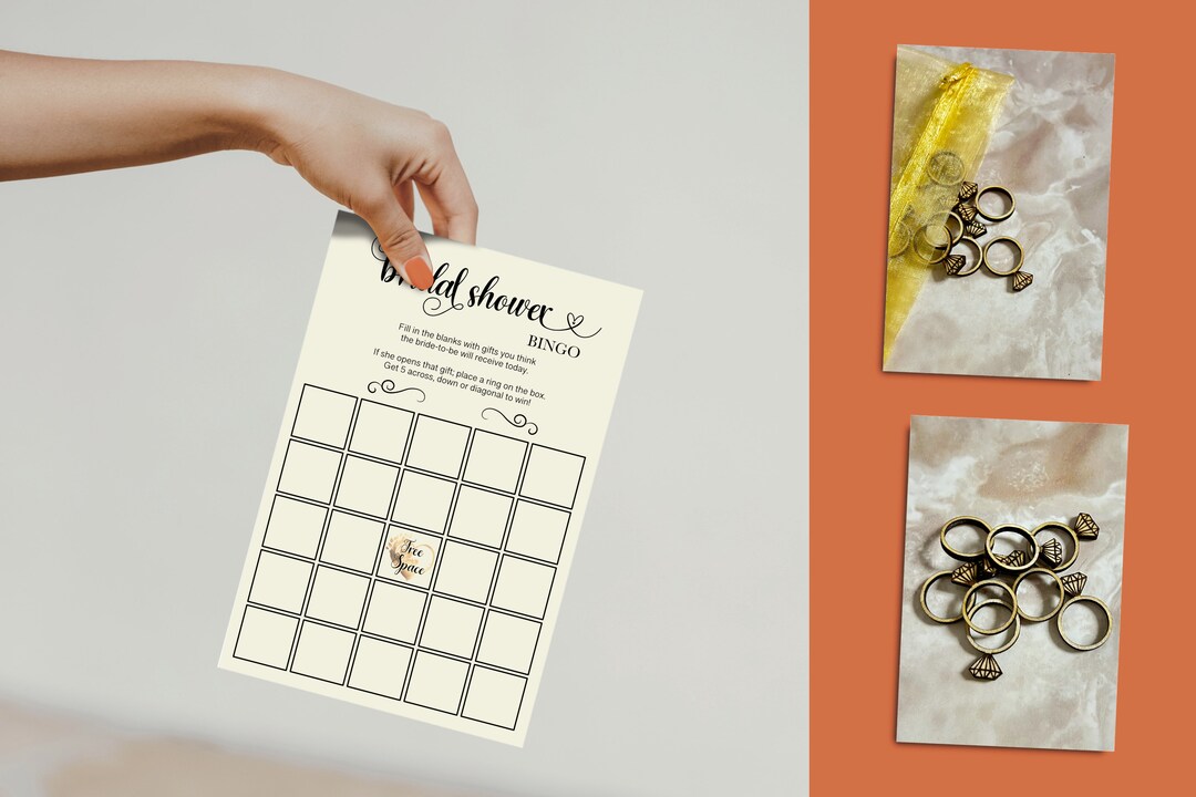 Bridal Shower Bingo With Ring Tokens, Set of 50 - Etsy