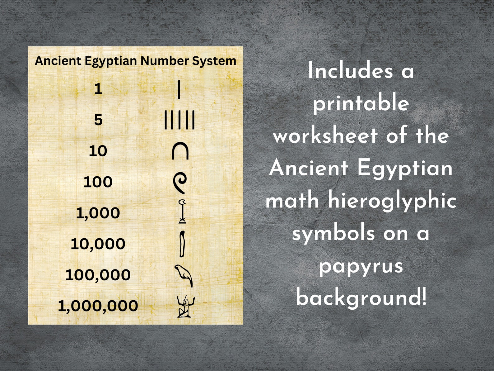 Ancient Egyptian Math Printable Worksheet | Kids Ancient Egypt School ...