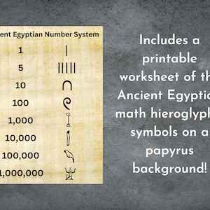 Ancient Egyptian Math Printable Worksheet | Kids Ancient Egypt School ...