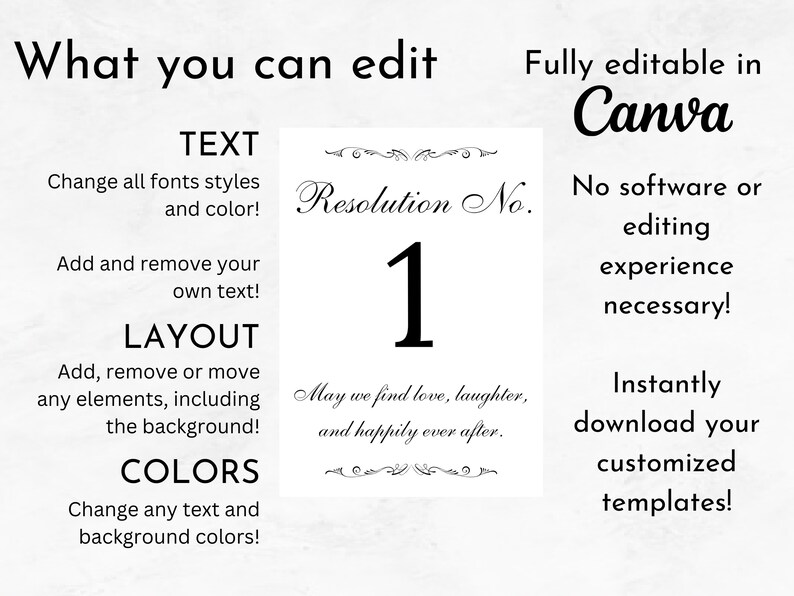 Editable NYE Table Numbers New Years Eve Wedding Printable Resolution ...