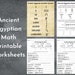 Ancient Egyptian Math Printable Worksheet | Kids Ancient Egypt School ...