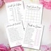 Editable Regency Bridal Shower Games Recipe Card Template Minimalist ...