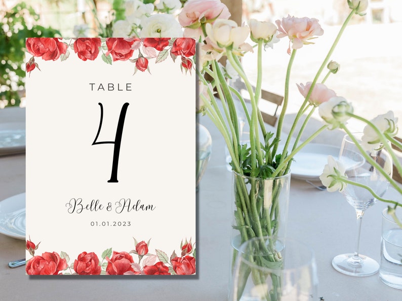 Editable Table Number Beauty and the Beast Fairytale Wedding Printable ...