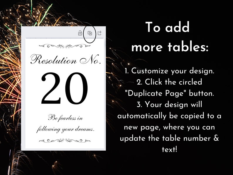 Editable NYE Table Numbers New Years Eve Wedding Printable Resolution ...