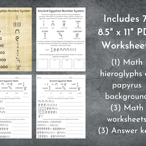 Ancient Egyptian Math Printable Worksheet | Kids Ancient Egypt School ...